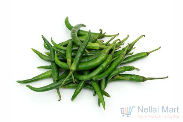 Green Chilly (Pachai Milagai) 250g - Nellai Mart