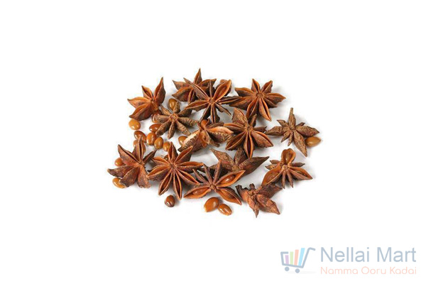 Star Anise (Annachi Poo) 50g - Nellai Mart - Namma Ooru Kadai